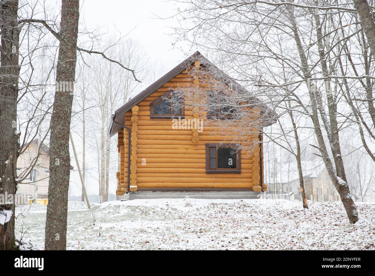 wood house of timber in nature Stock Photo - Alamy