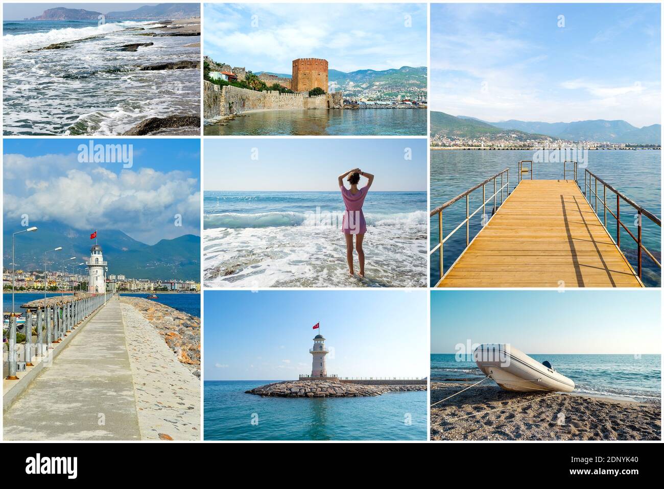 Beach collage hi-res stock photography and images - Alamy