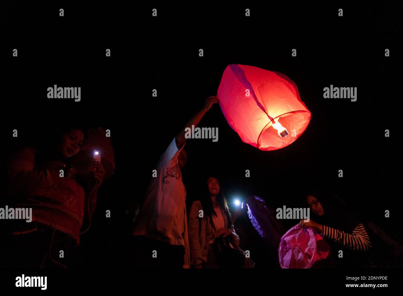 Lantern release in Banyuwangi, East Java Stock Photo - Alamy