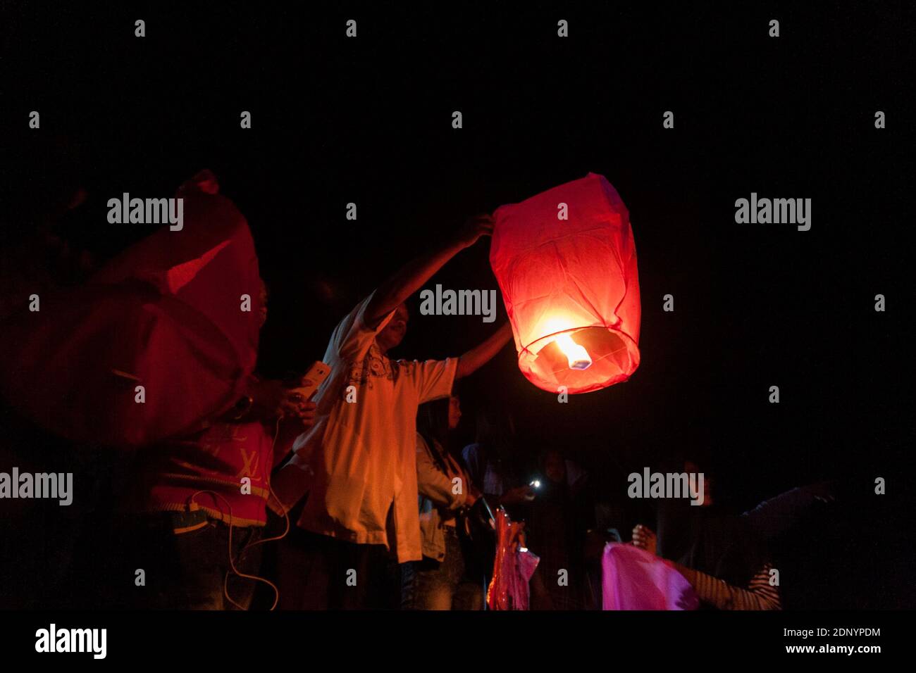 Lantern release in Banyuwangi, East Java Stock Photo - Alamy