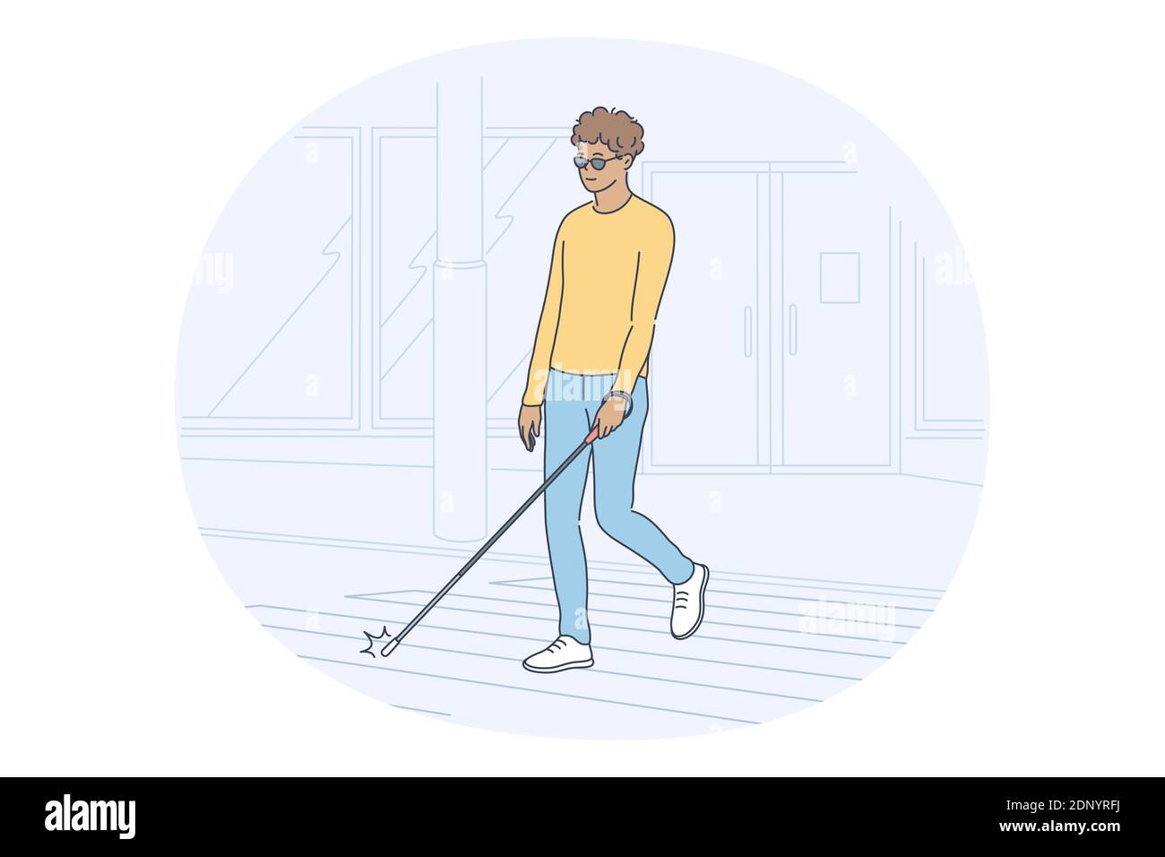 Blind People Glasses Cartoon