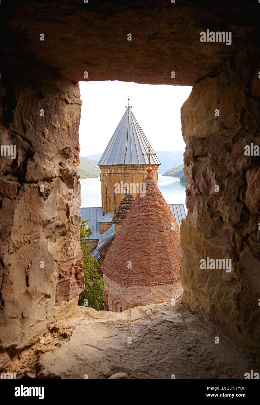 Two Medieval Churches Inside Ananuri Castle Complex as Seen from the ...