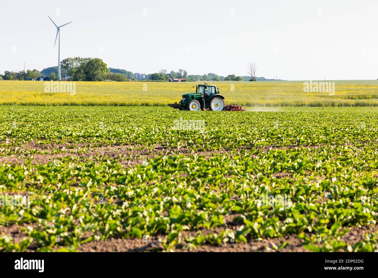 Agriculture landscape tractor working hi-res stock photography and ...