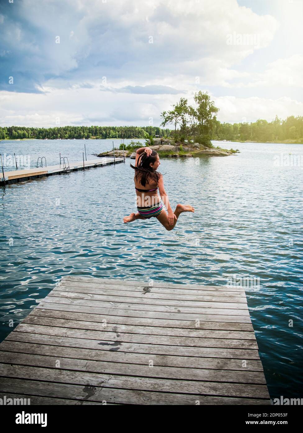 Full length jump water splash hi-res stock photography and images - Alamy