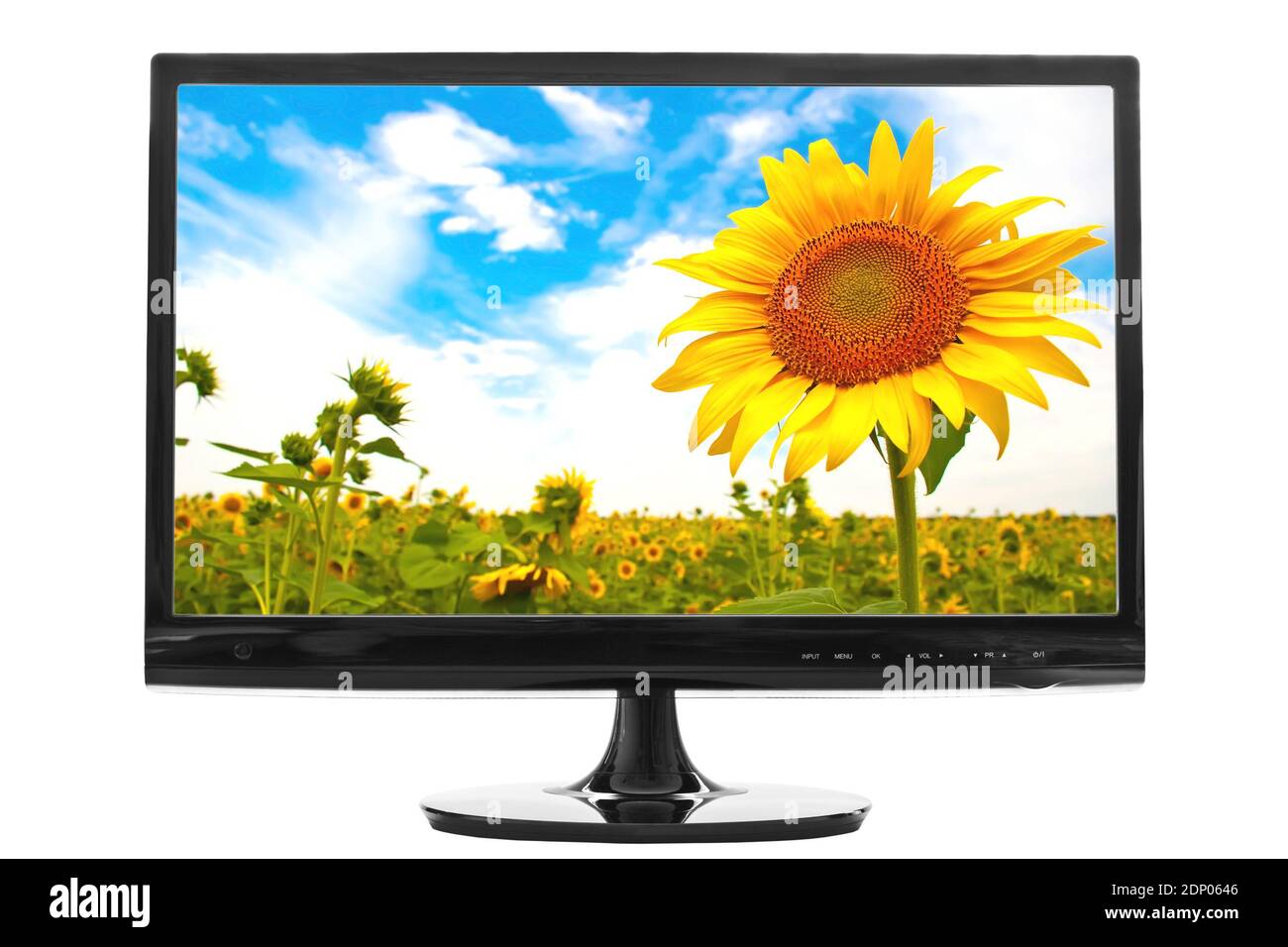 computer screen isolated on a white background Stock Photo - Alamy