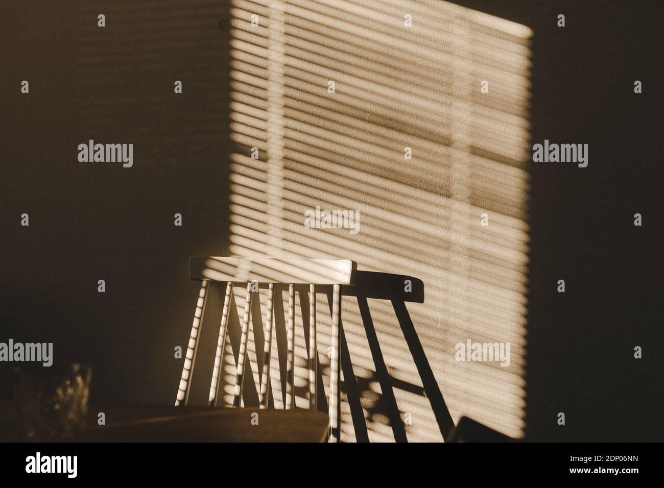 Shadow made by window shutter on wall Stock Photo - Alamy