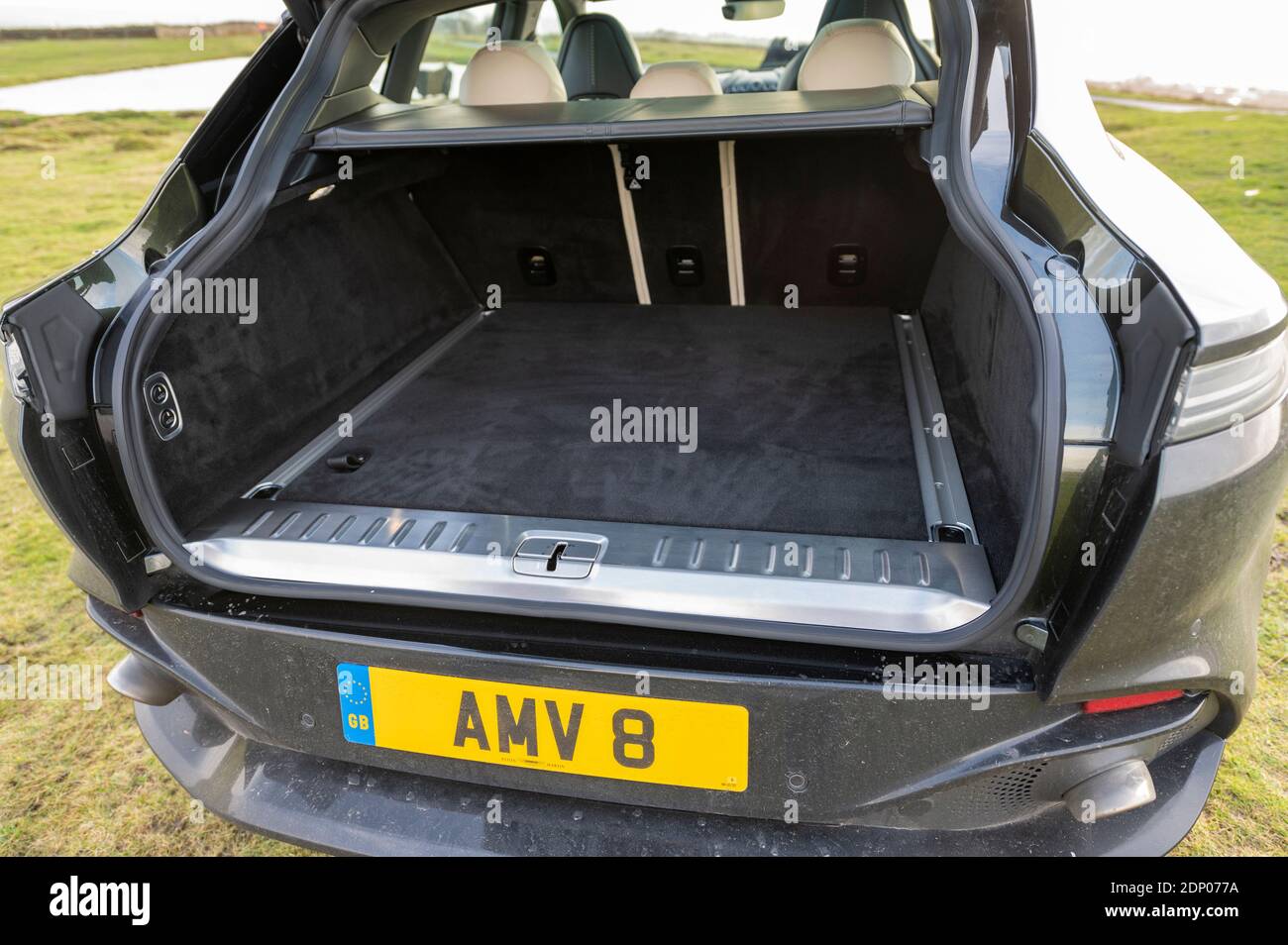 Boot of an Aston Martin DBX 4 litre V8 SUV with a top speed of 180 mph ...