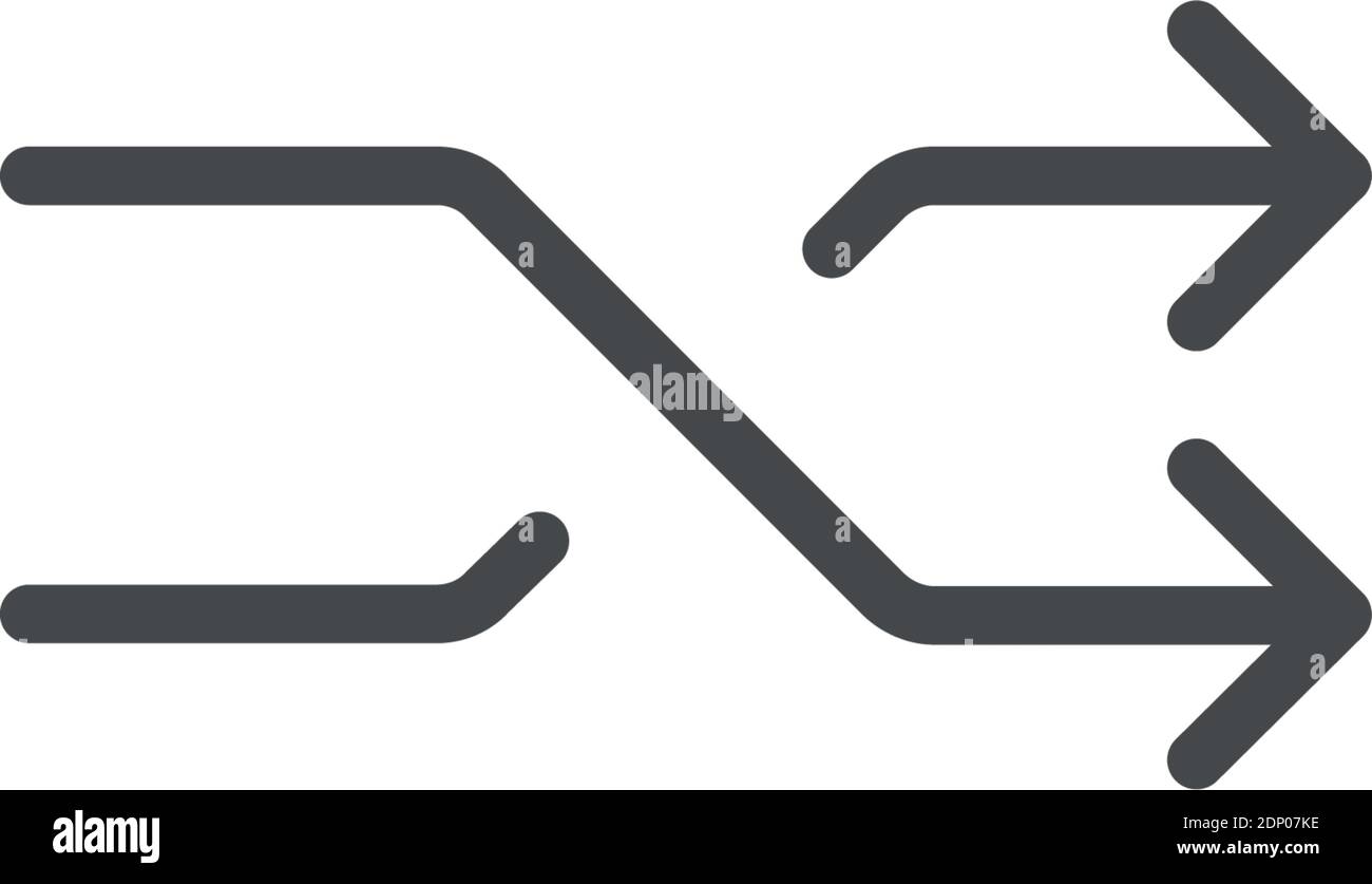 shuffle vector icon modern simple vector illustration Stock Vector ...