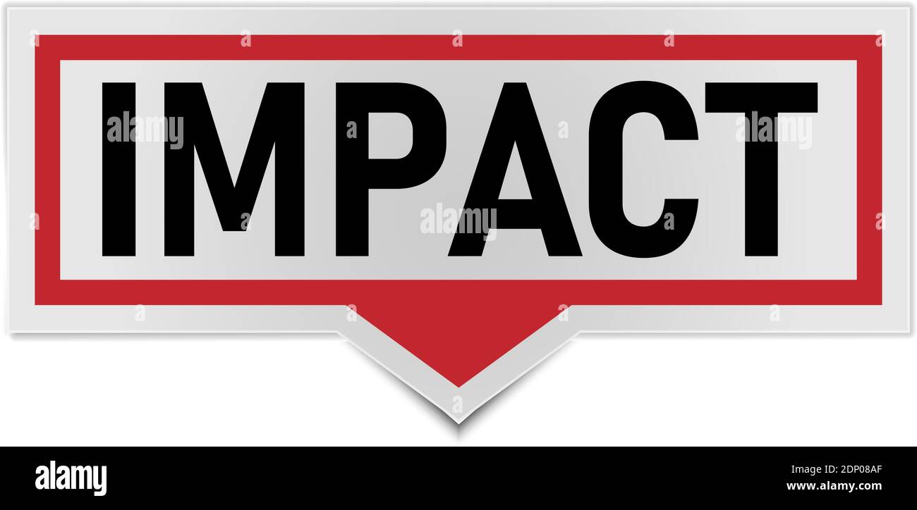red impact banner sign. impact speech bubble label Stock Vector Image ...