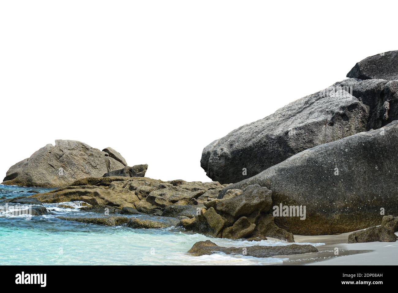 rock isolated on white background Stock Photo - Alamy