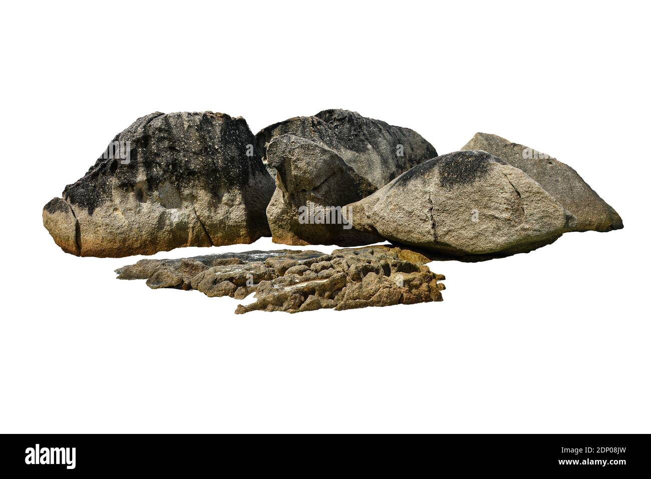 rock isolated on white background Stock Photo - Alamy