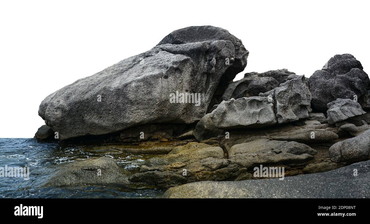 rock isolated on white background Stock Photo - Alamy