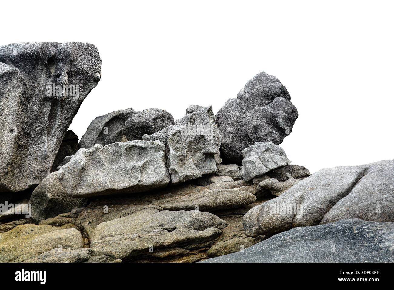 rock isolated on white background Stock Photo - Alamy