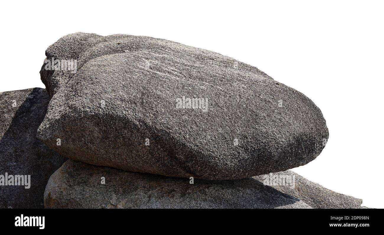 rock isolated on white background Stock Photo - Alamy