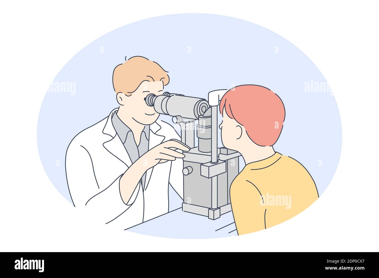 Doctor, medicine, ophthalmologist concept. Young smiling man doctor ...