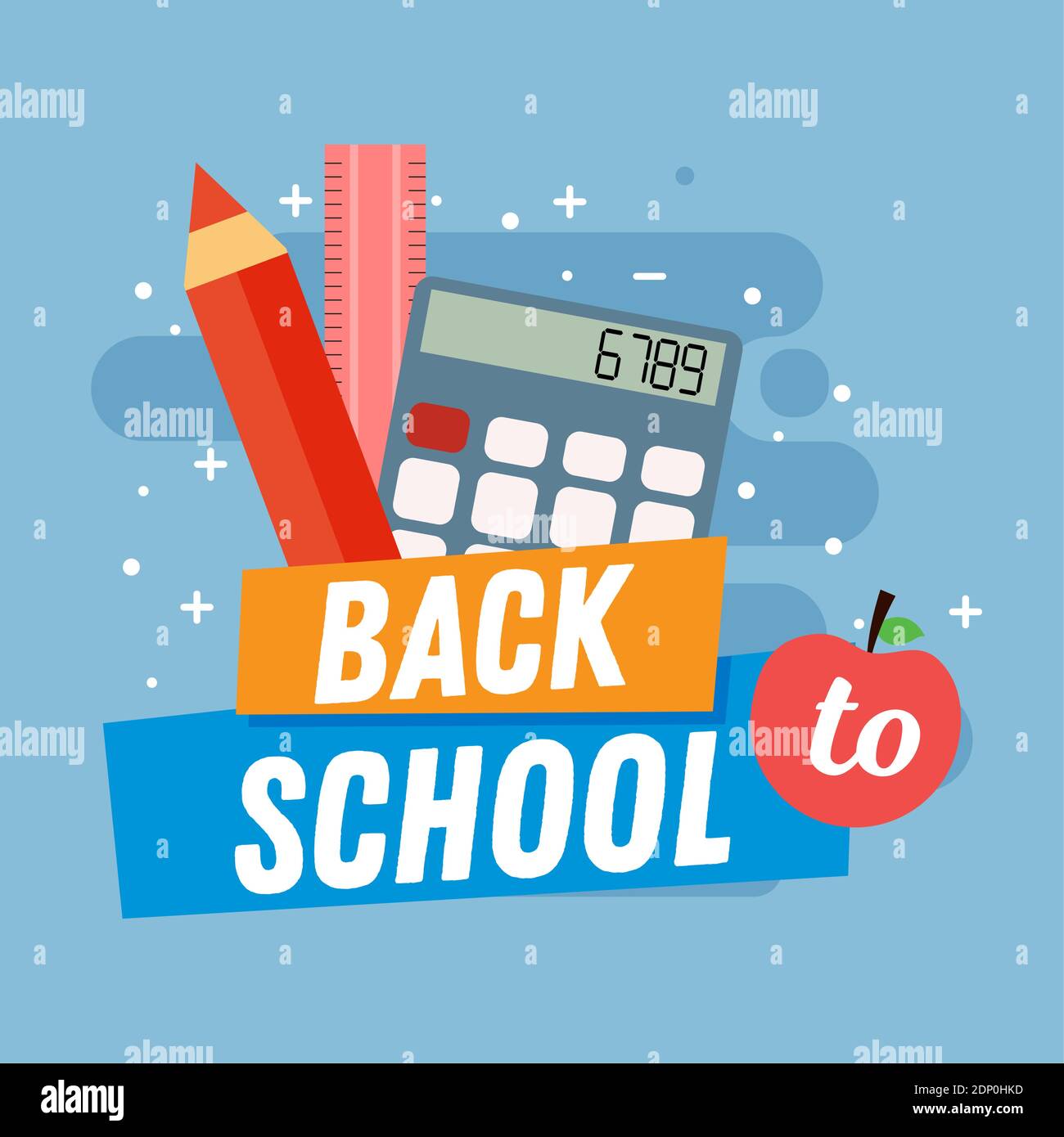 Calculator Back to school student picture - Vector Stock Vector Image ...