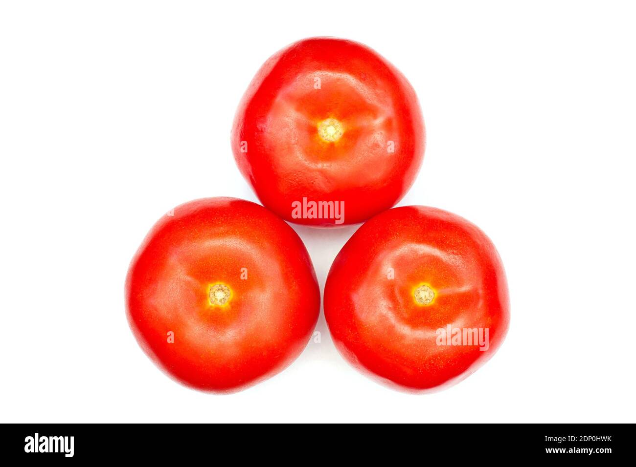three tomato isolated on a white background Stock Photo - Alamy