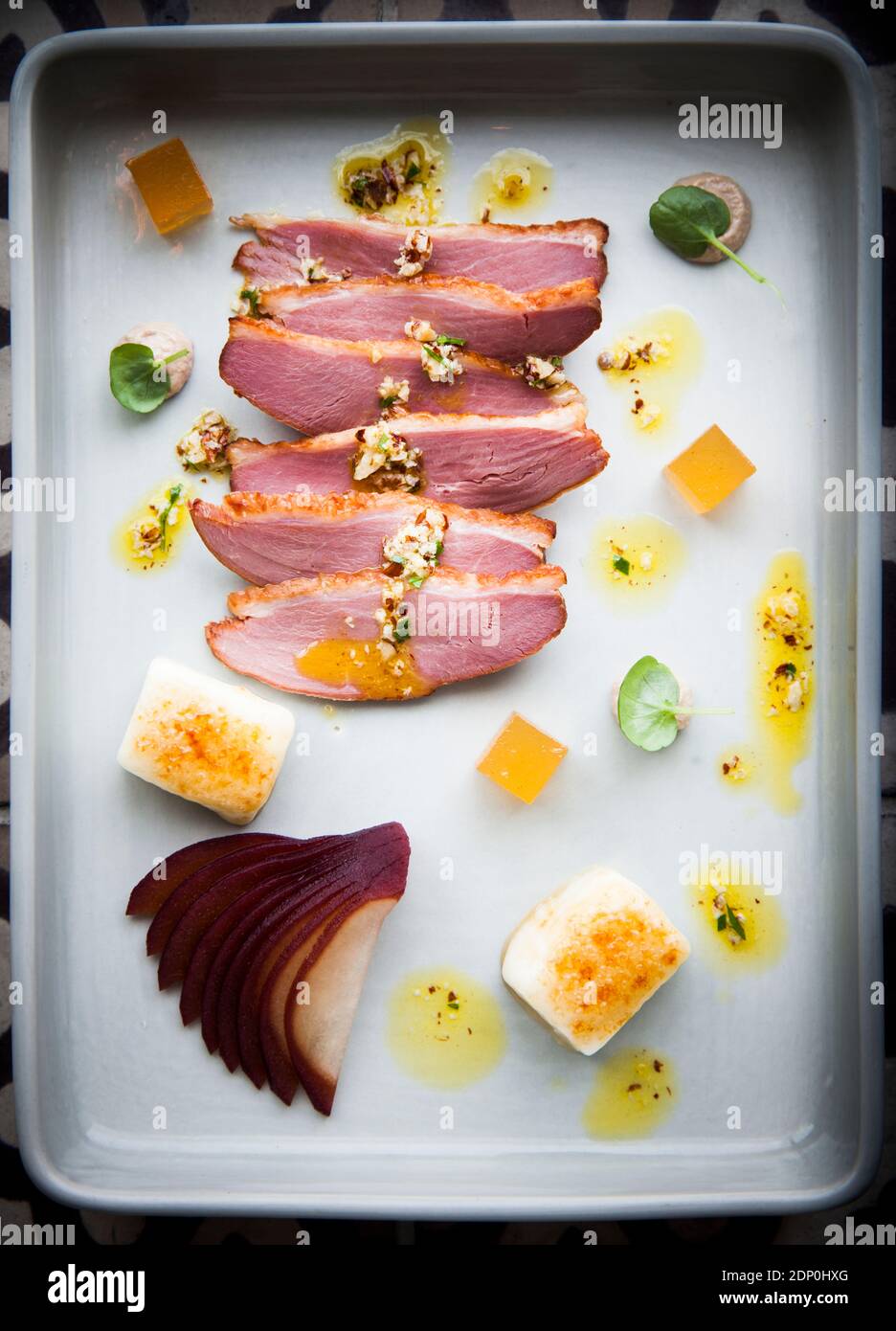 Meat appetizer ready to eat Stock Photo - Alamy