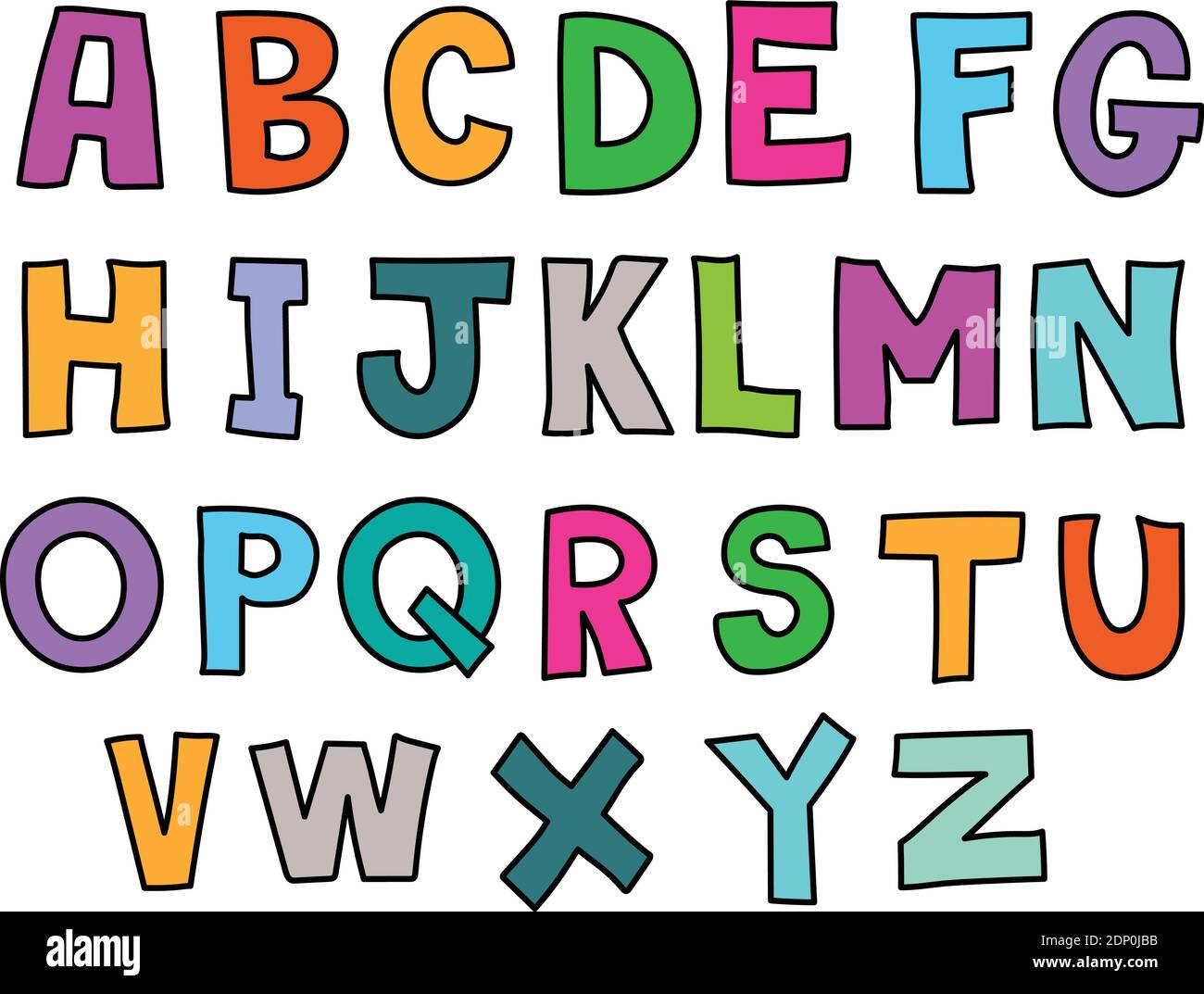 Cartoon alphabets hi-res stock photography and images - Alamy