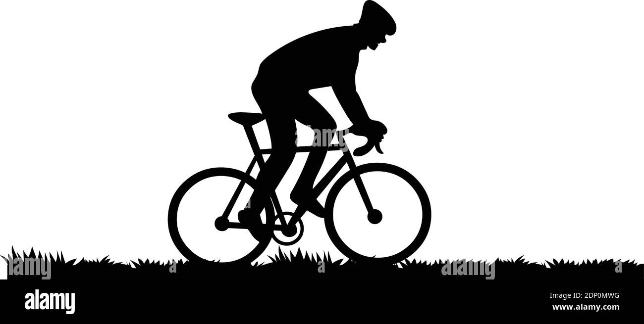 Man cyclist mountain biker Vector illustration Stock Vector Image & Art ...