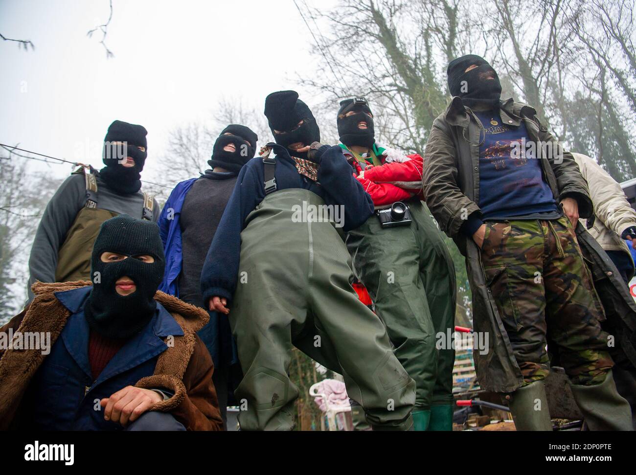 Denham, Buckinghamshire, UK. 7th December 2020. Anti HS2 activists ...
