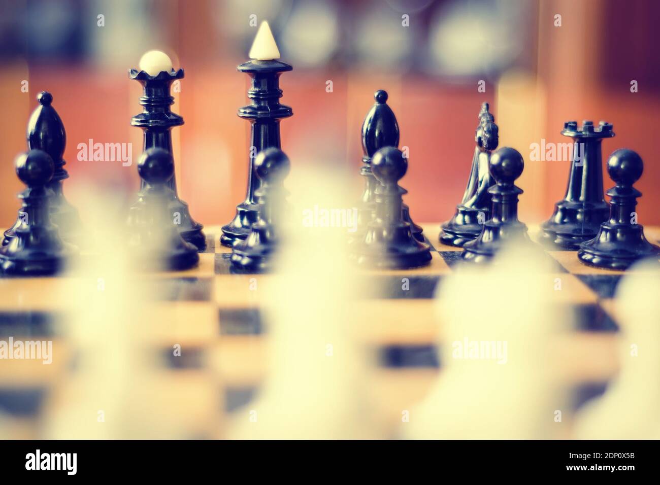 Chess board black white figures hi-res stock photography and images - Alamy