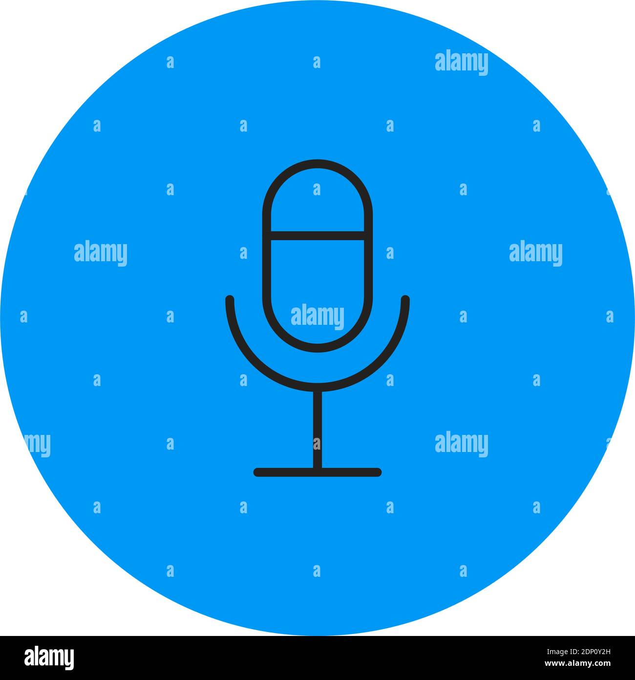 Isolated microphone computers tecnology online blue logo- Vector Stock ...