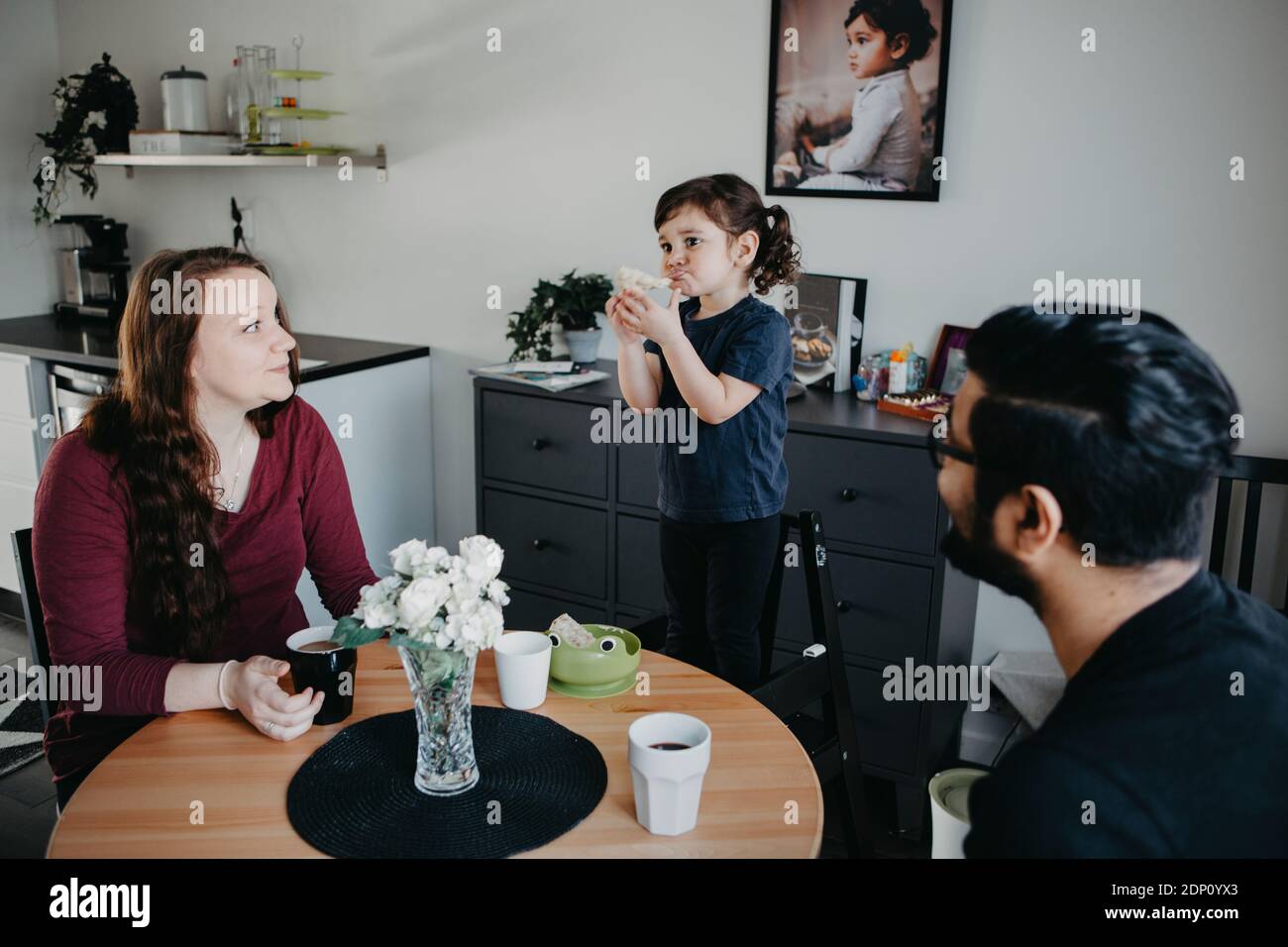 Family father mother parents daughter child children hi-res stock ...