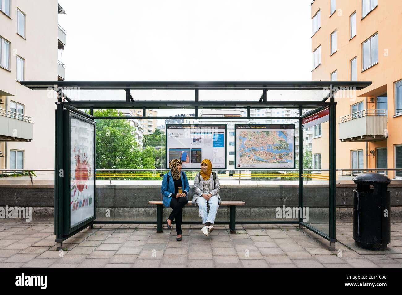 Stockholm bus waiting bus stop hi-res stock photography and images - Alamy