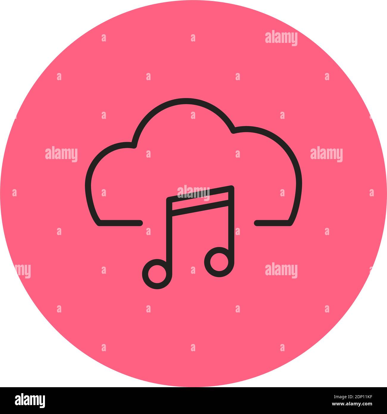 Isolated music computers tecnology online red logo- Vector Stock Vector ...