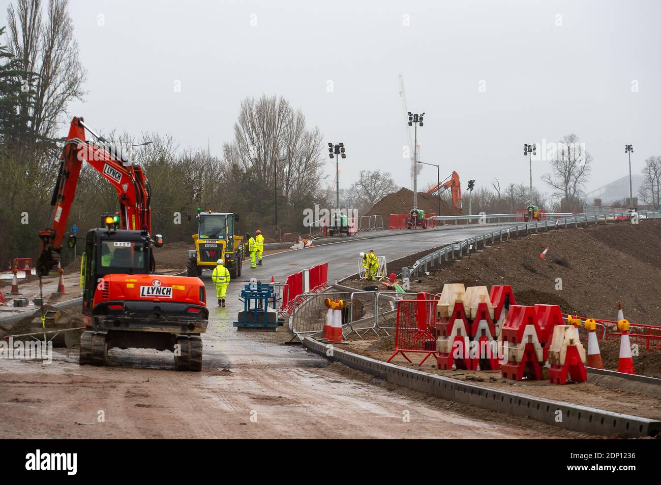 Slough, Berkshire, UK. 13th December, 2020. The old Datchet Road bridge ...
