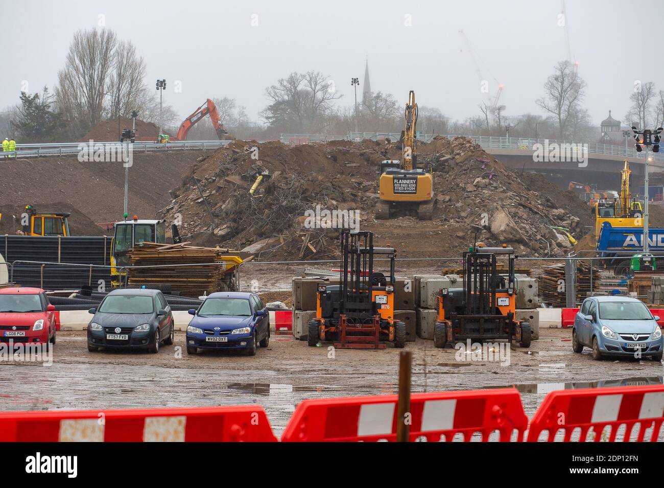 Slough, Berkshire, UK. 13th December, 2020. Former fields where horses ...