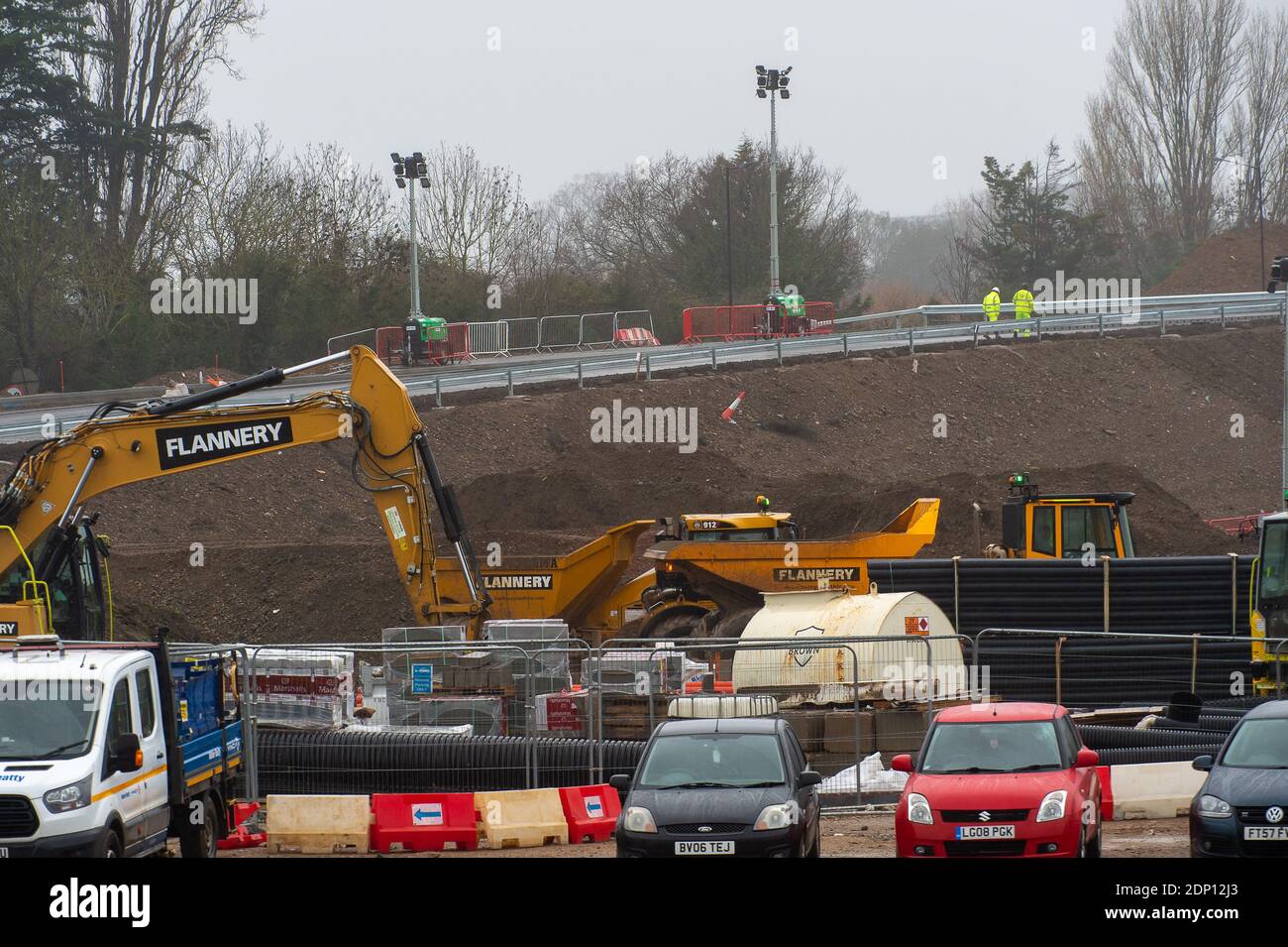 Slough, Berkshire, UK. 13th December, 2020. Former fields where horses ...