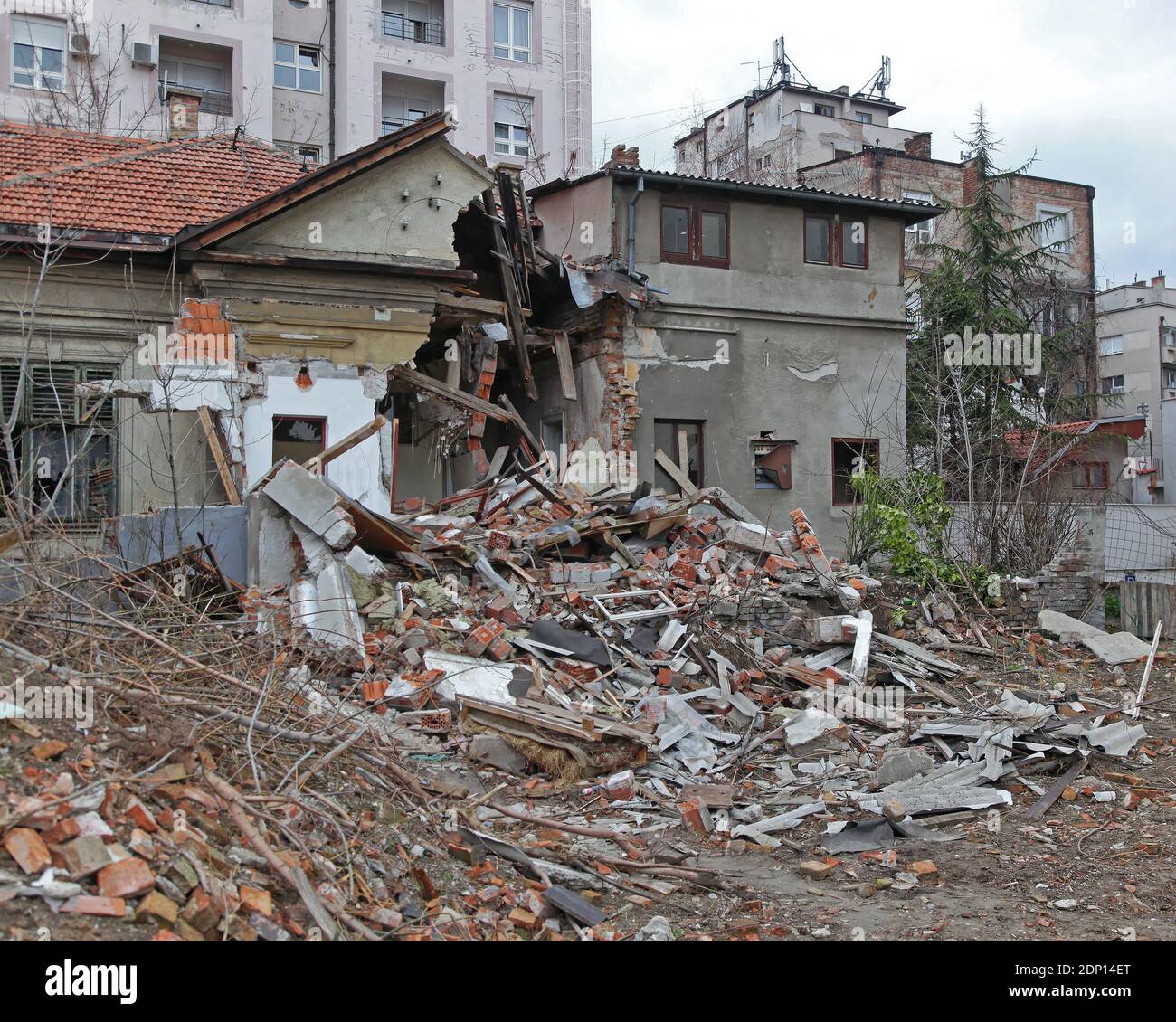 Ruined House Damage After Earthquake Natural Disaster Stock Photo - Alamy