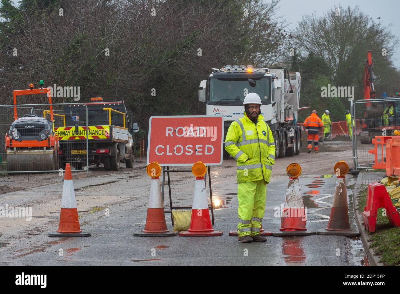 Slough, Berkshire, UK. 13th December, 2020. The old Datchet Road bridge ...