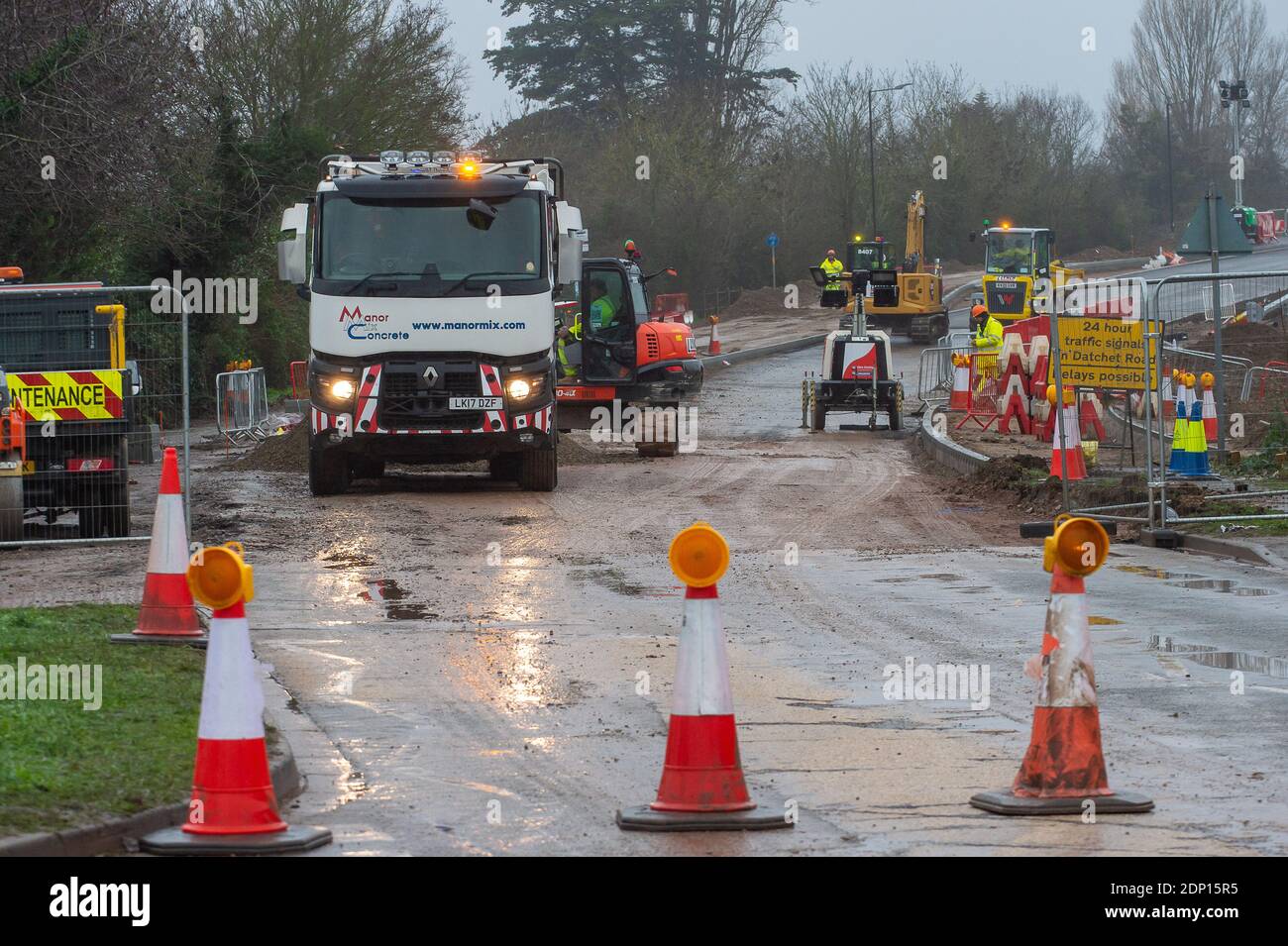 Slough, Berkshire, UK. 13th December, 2020. The old Datchet Road bridge ...