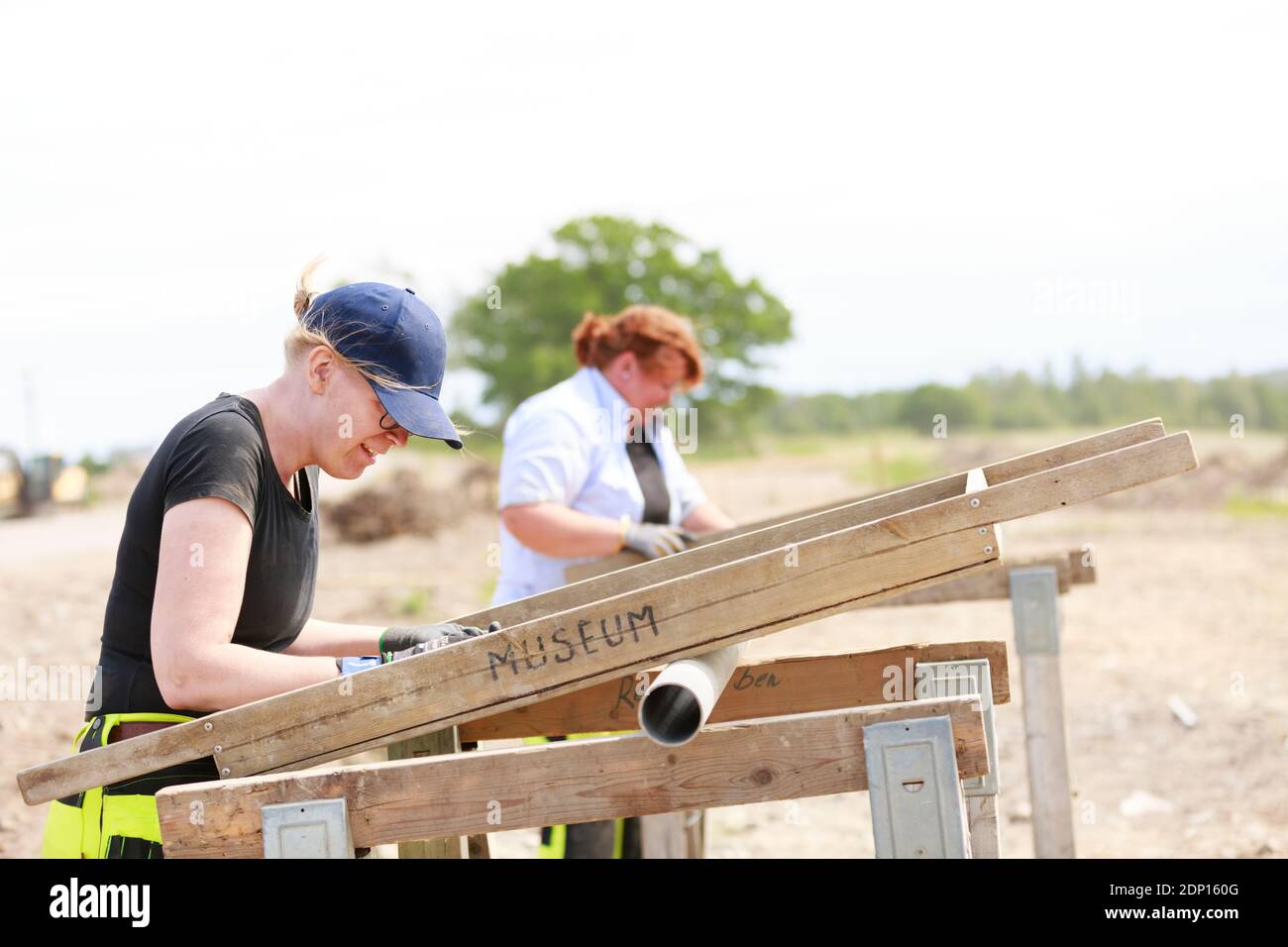 Archaeologists at work Stock Photo - Alamy