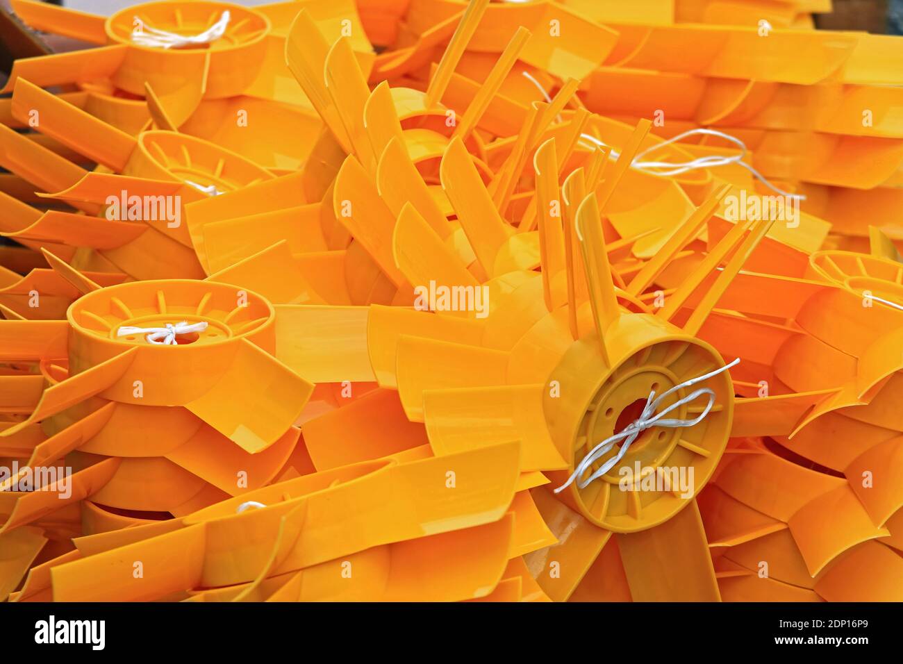 Big Yellow Car Cooling Radiator Fan Parts Stock Photo - Alamy