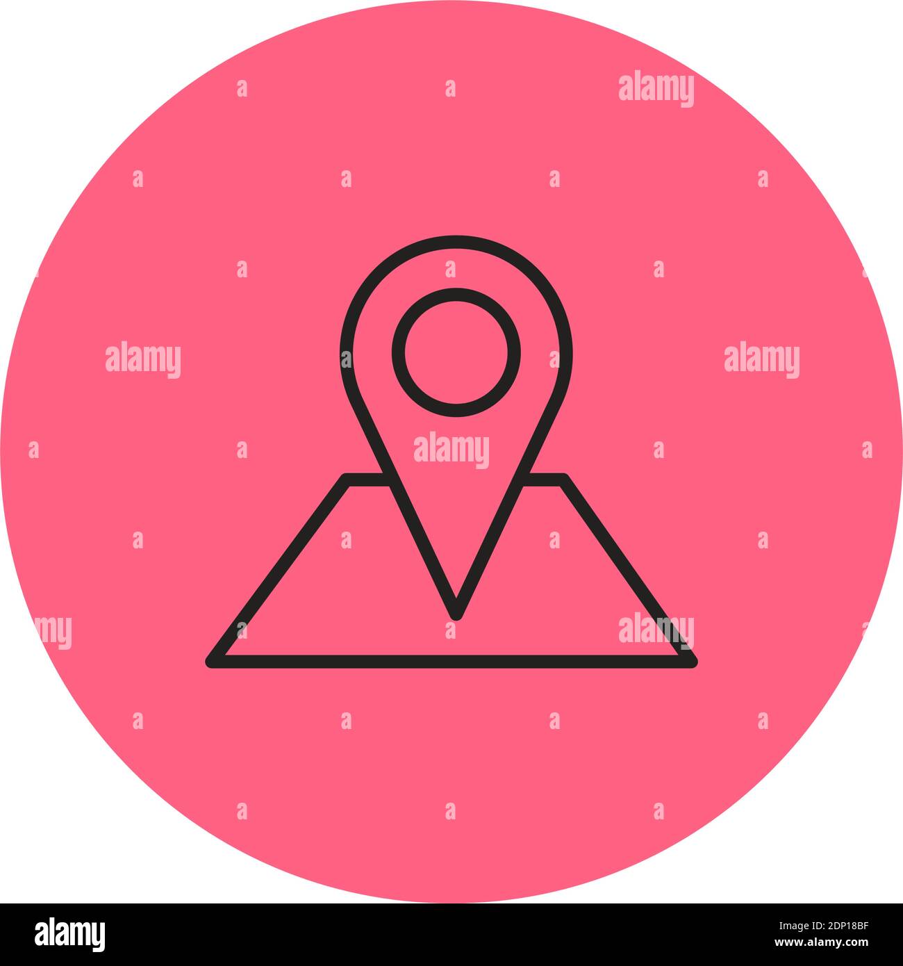 Isolated location computers tecnology online red logo- Vector Stock ...