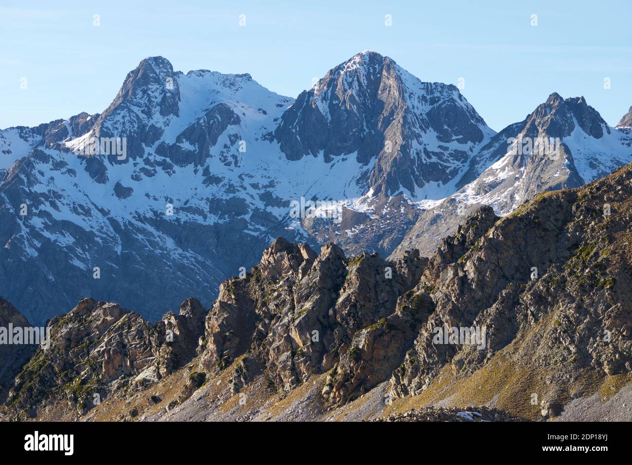 Peaks in Tena Valley, Panticosa Area, Pyrenees, Huesca Province, Aragon ...