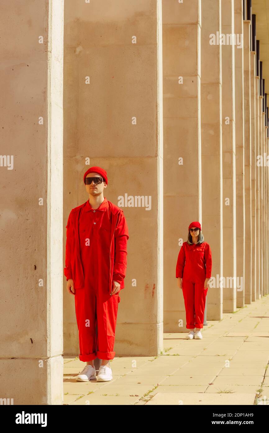 Wearing full length overalls hi-res stock photography and images - Alamy