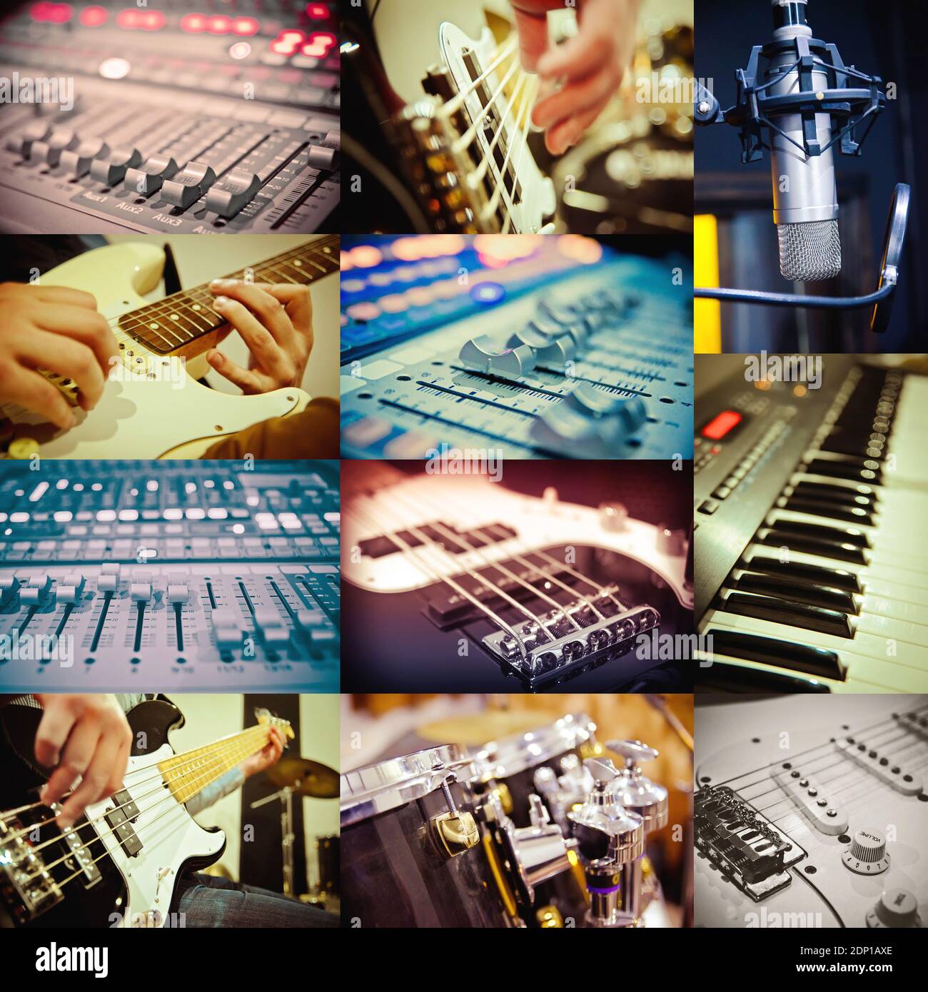 Rock music collage hi-res stock photography and images - Alamy
