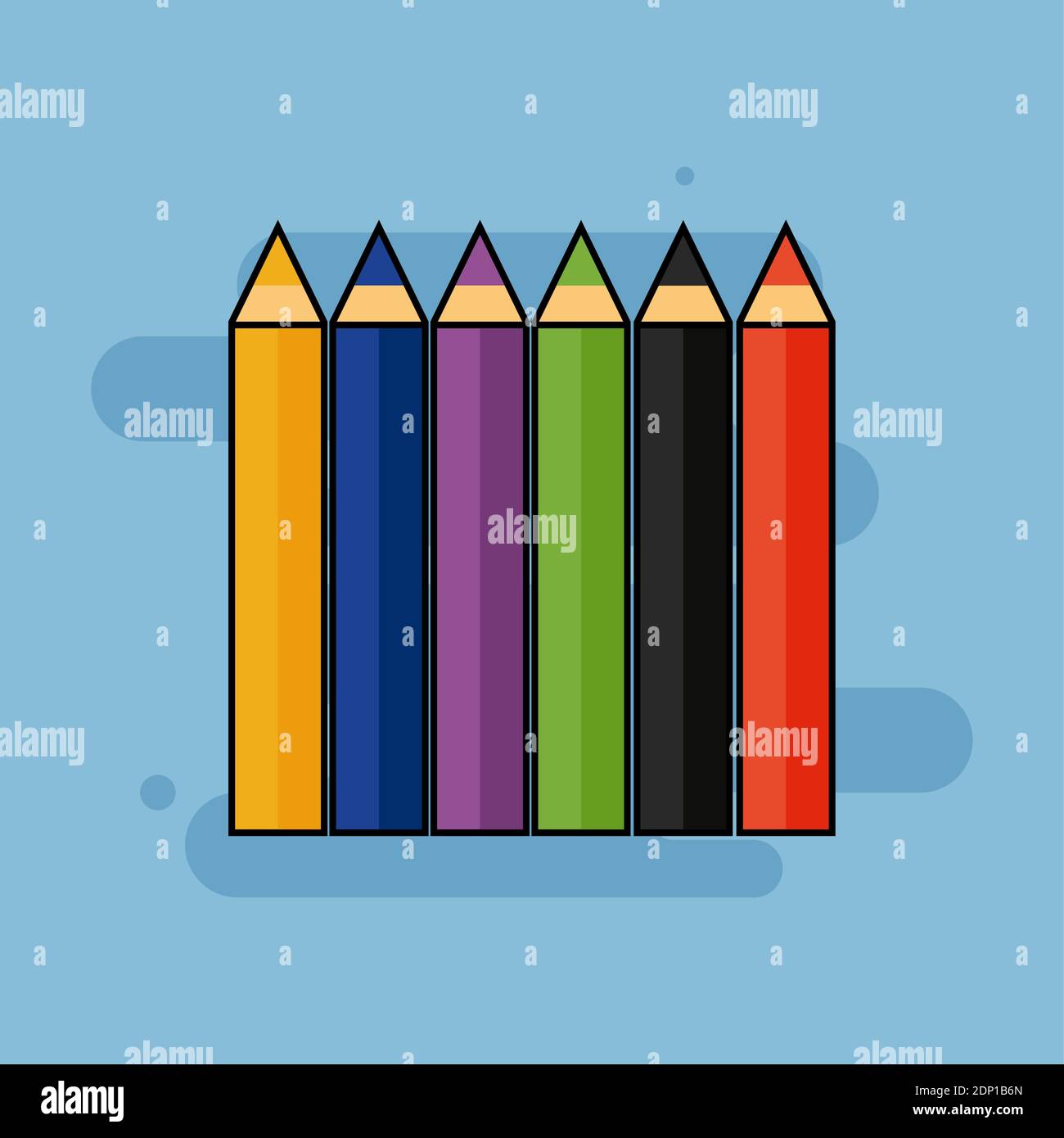 Colors tools back to school picture icon - Vector Stock Vector Image ...