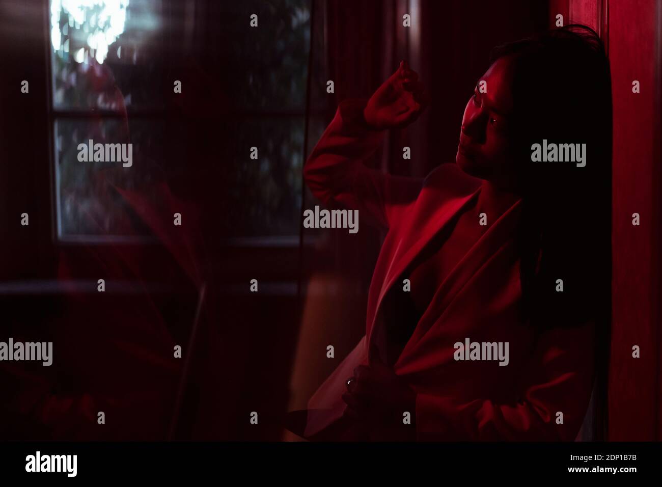 Woman shielding her face hi-res stock photography and images - Alamy