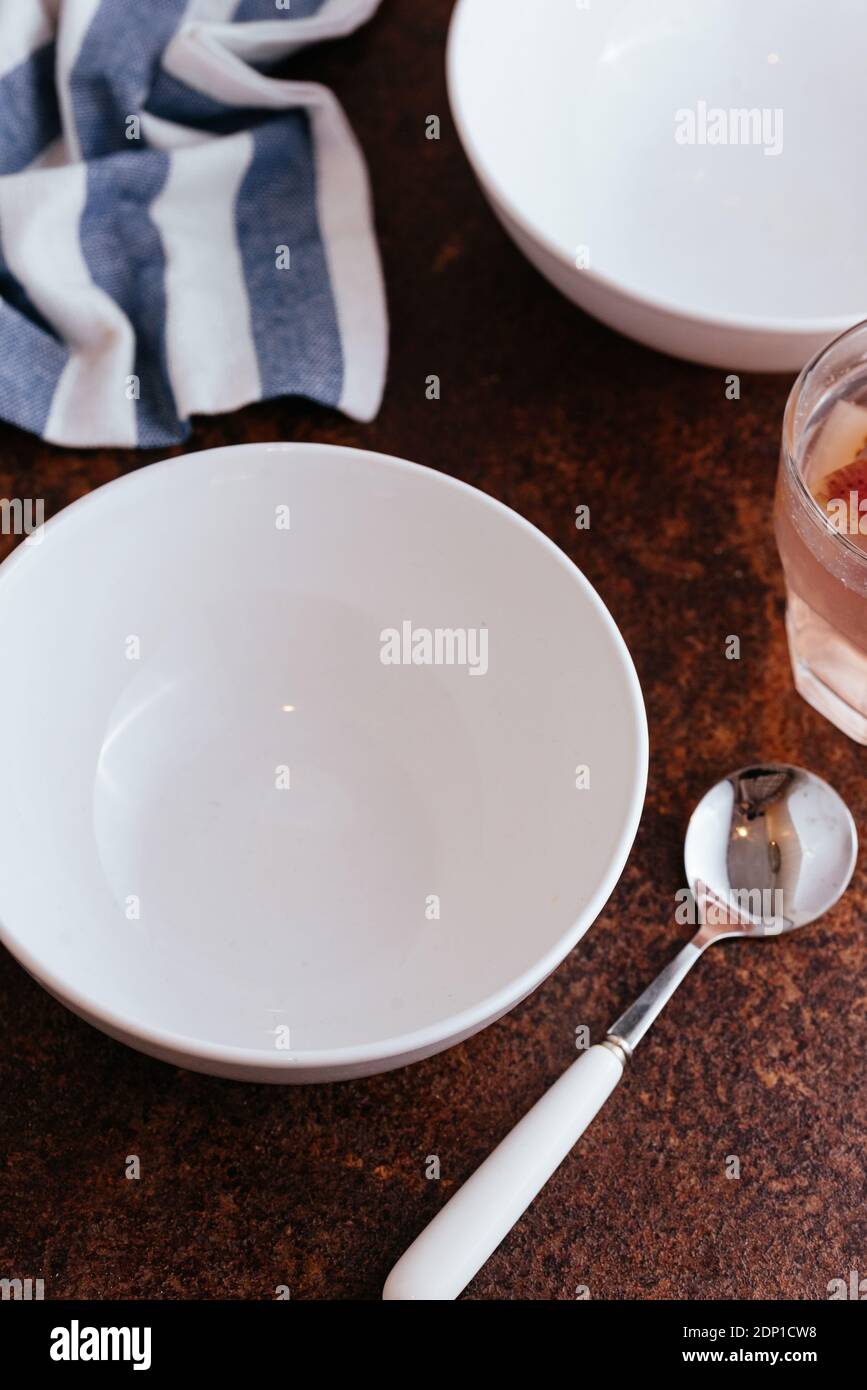 Porcelain crockery spoon fork and knife hi-res stock photography and ...