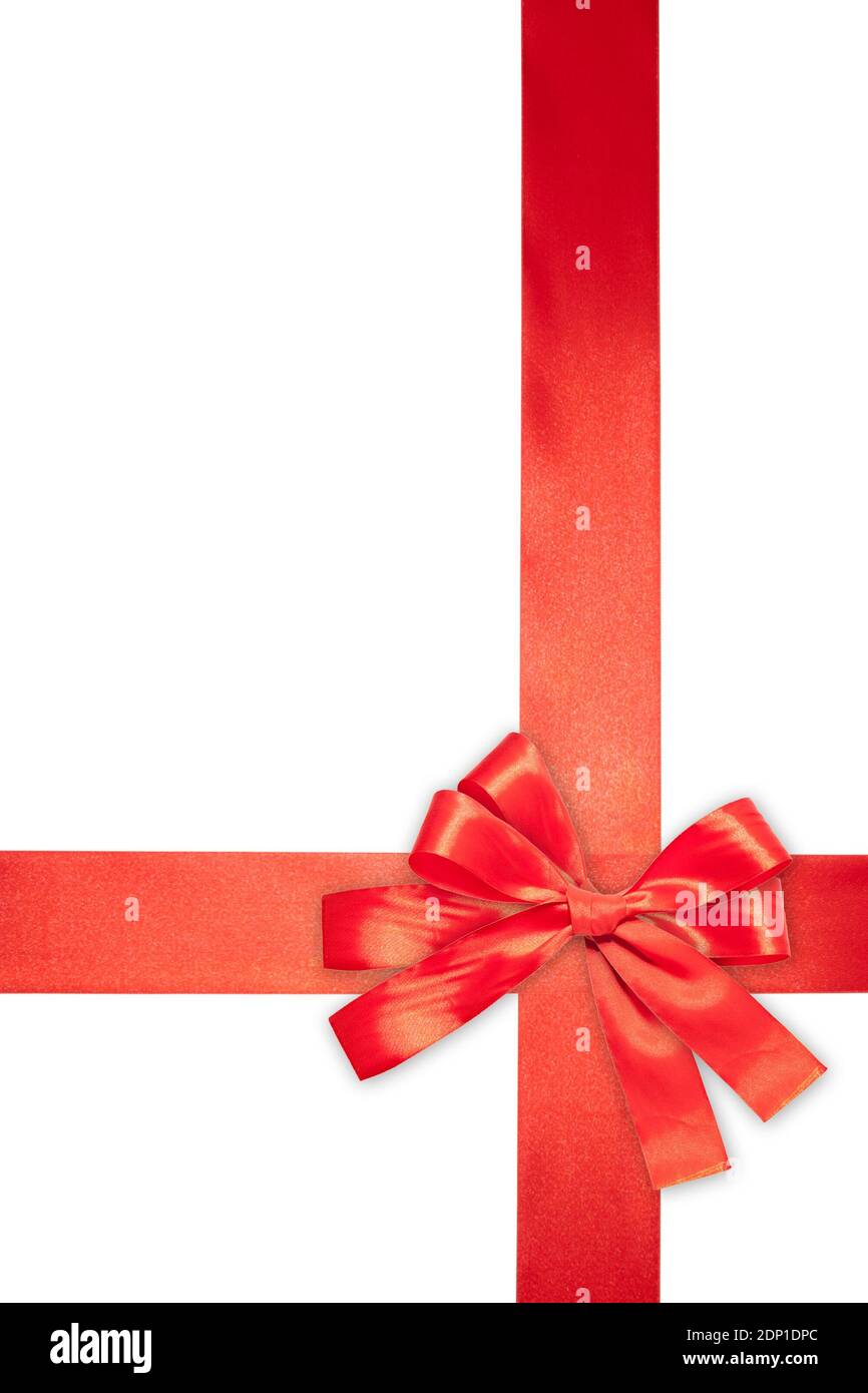 red ribbon isolated on a white background Stock Photo - Alamy