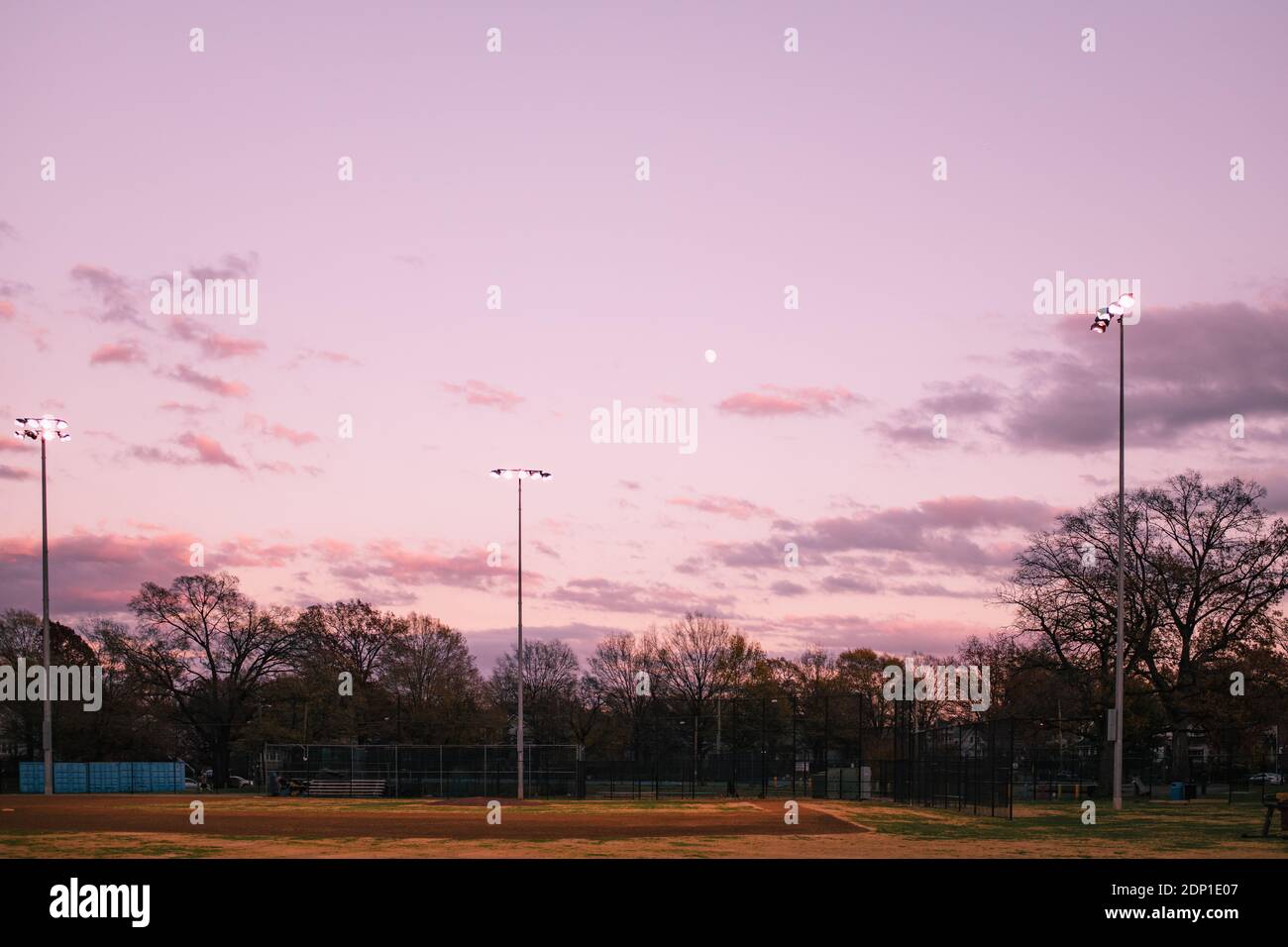Softball Field Backgrounds Sunset