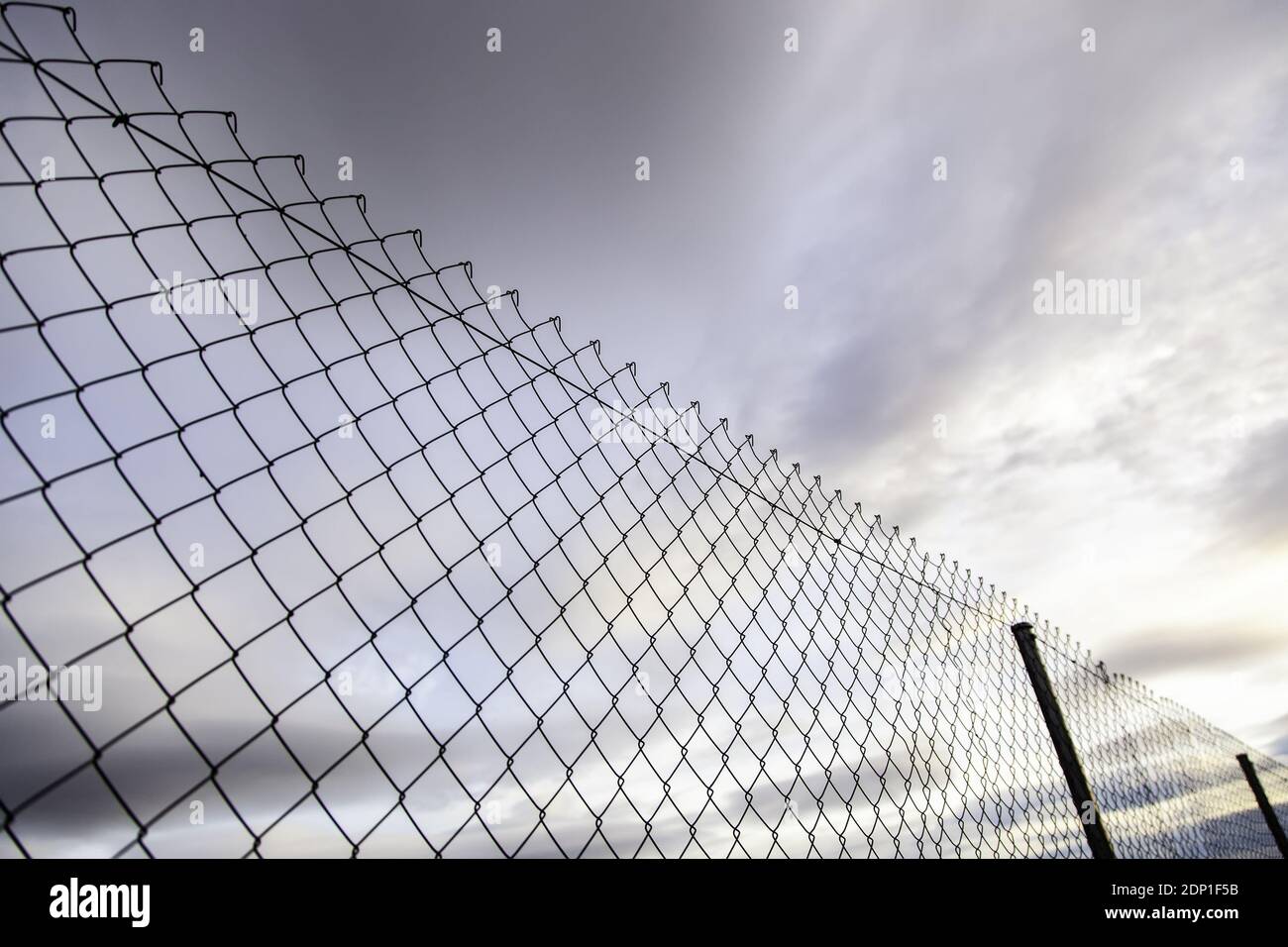 Detail of security and protection in a high security prison Stock Photo ...