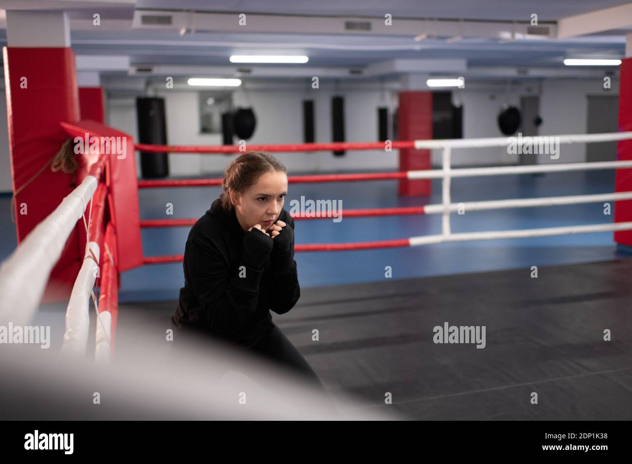 Shadow boxing woman hi-res stock photography and images - Alamy