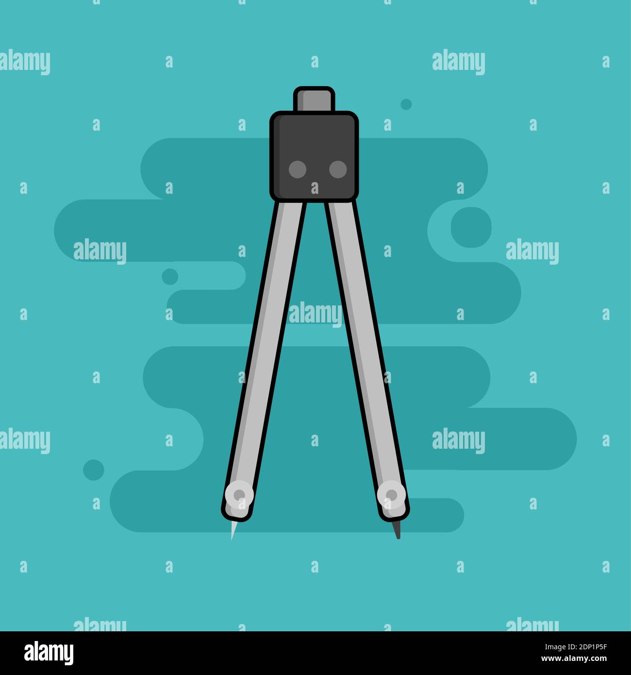 Compass back to school tool picture icon - Vector Stock Vector Image ...